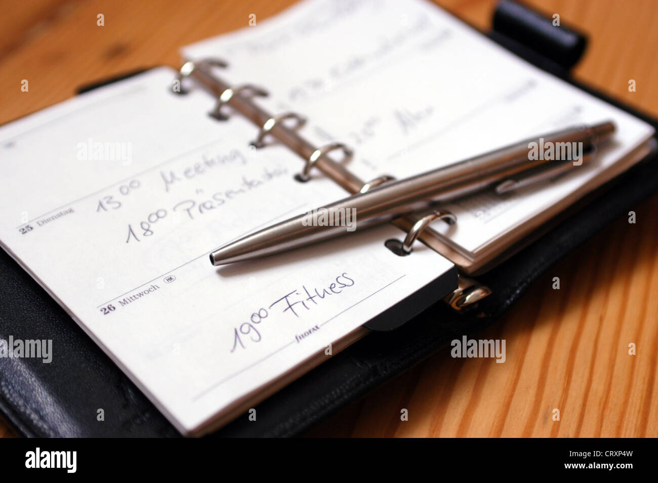 Open filofax hi-res stock photography and images - Alamy