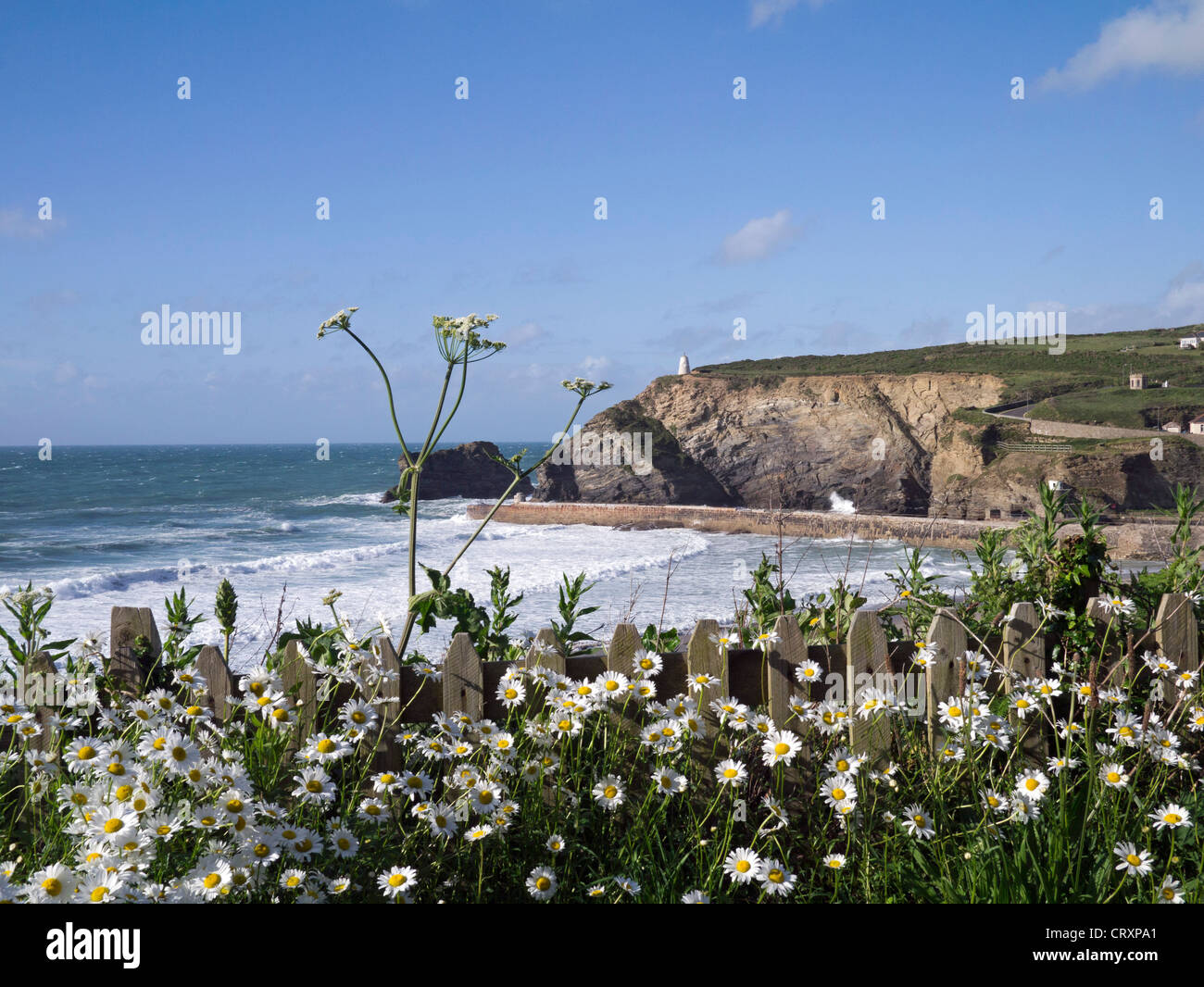 Portreath beach Cornwall Stock Photo - Alamy