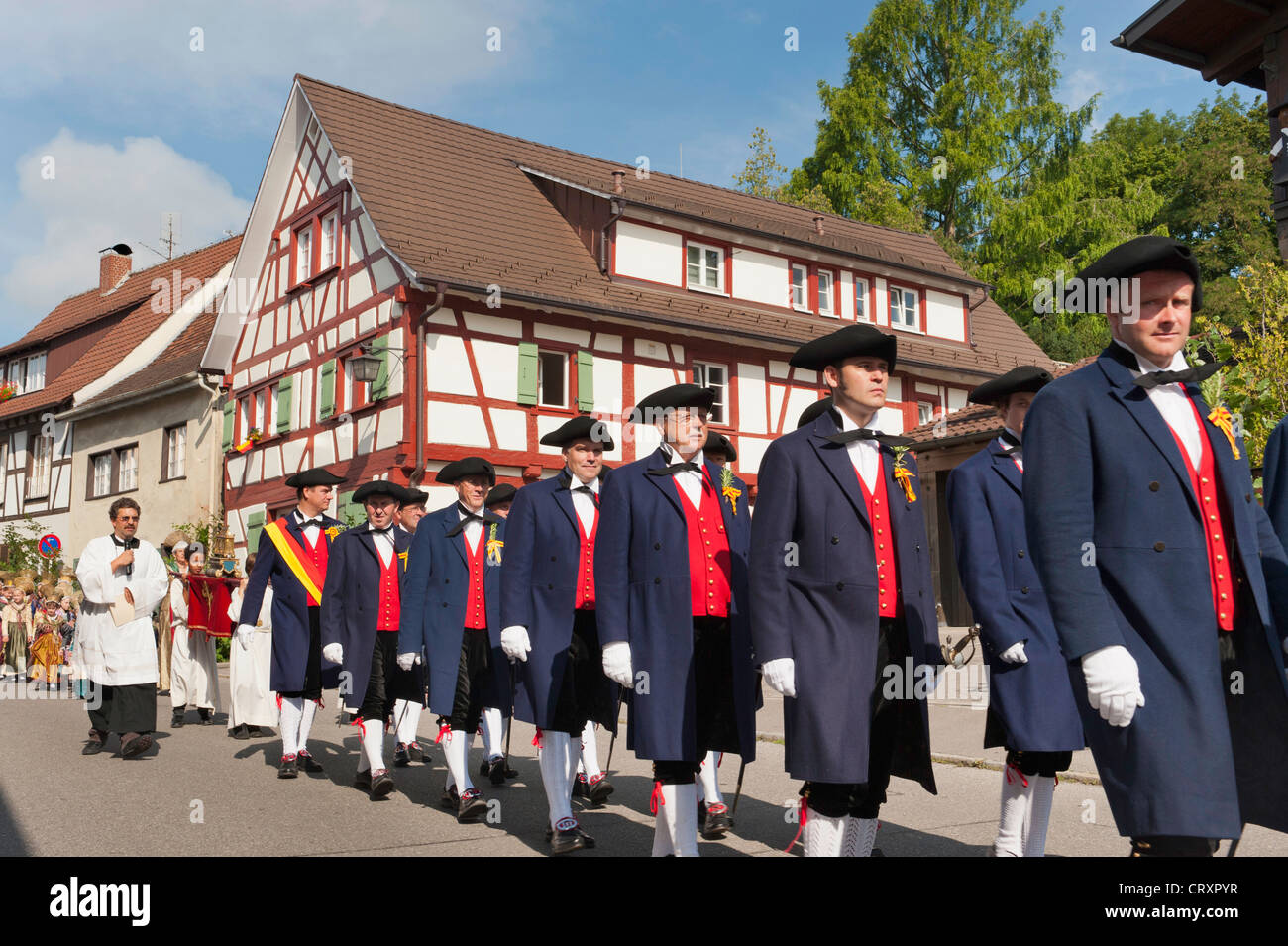 Germany, Ueberlingen, People celebrating religious festival Stock Photo ...