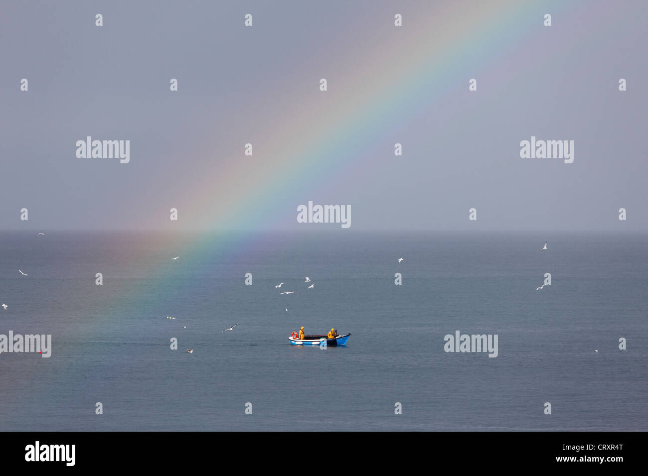 Rainbow over boat hi-res stock photography and images - Alamy