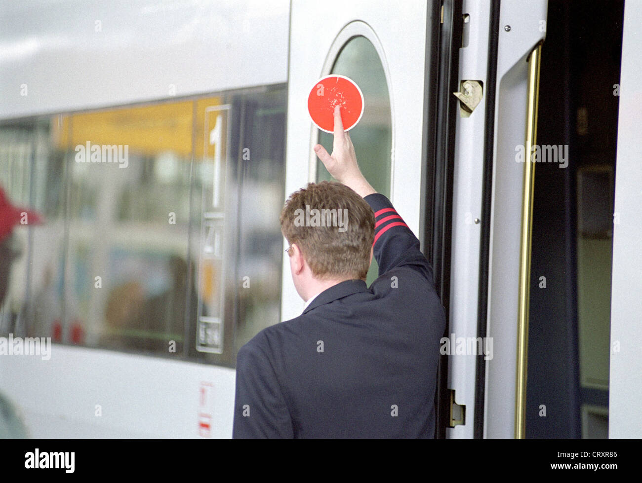 Conductor of the Deutsche Bahn Stock Photo - Alamy