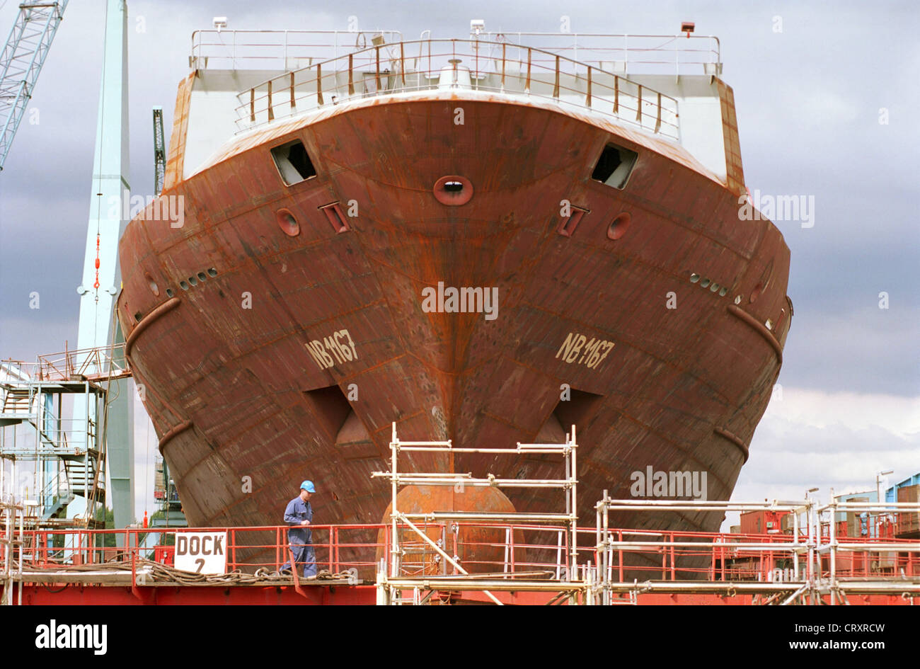 Shipbuilding in the dock of the Sietas Stock Photo - Alamy