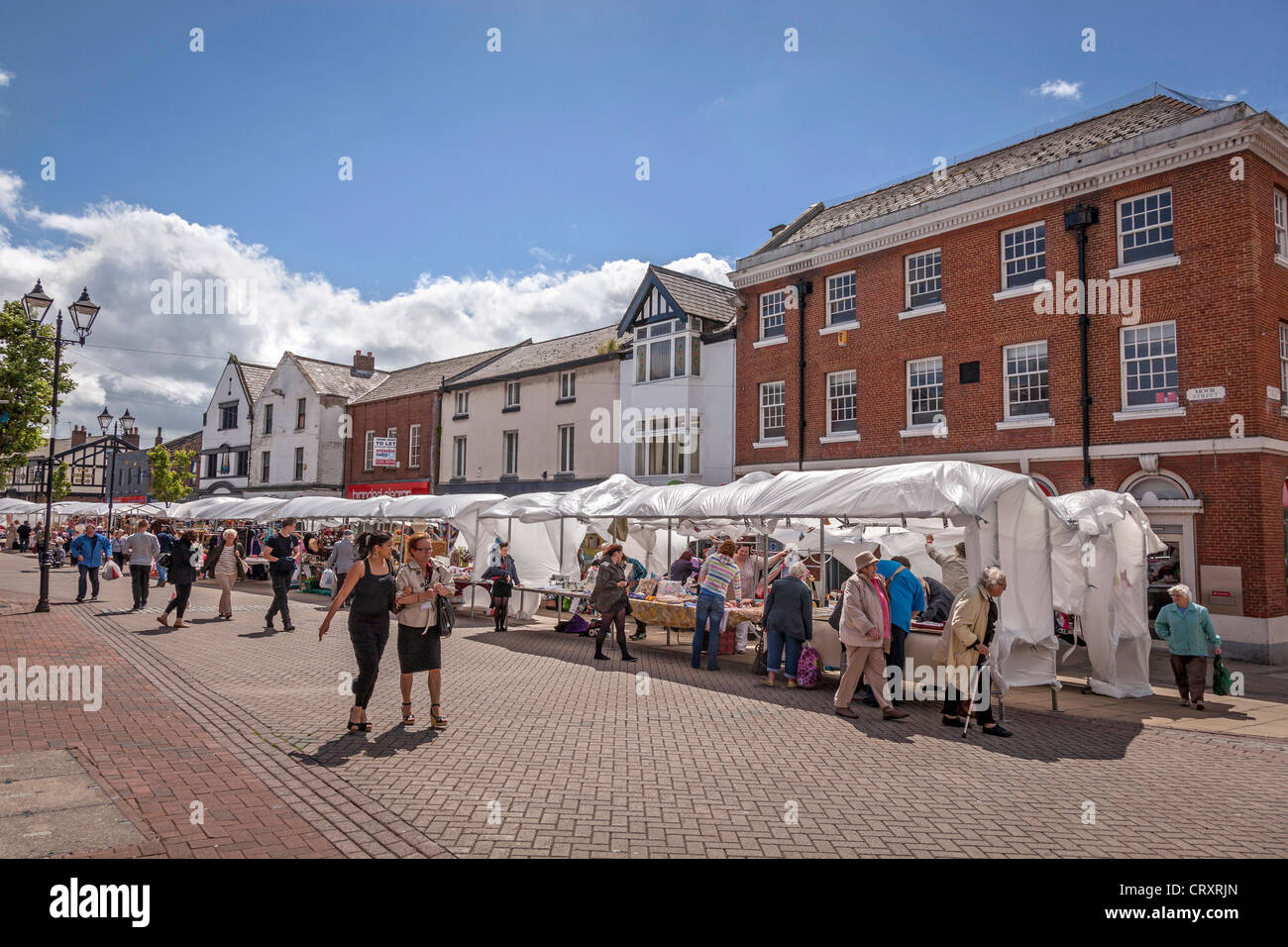 Ormskirk street market Lancashire Stock Photo - Alamy