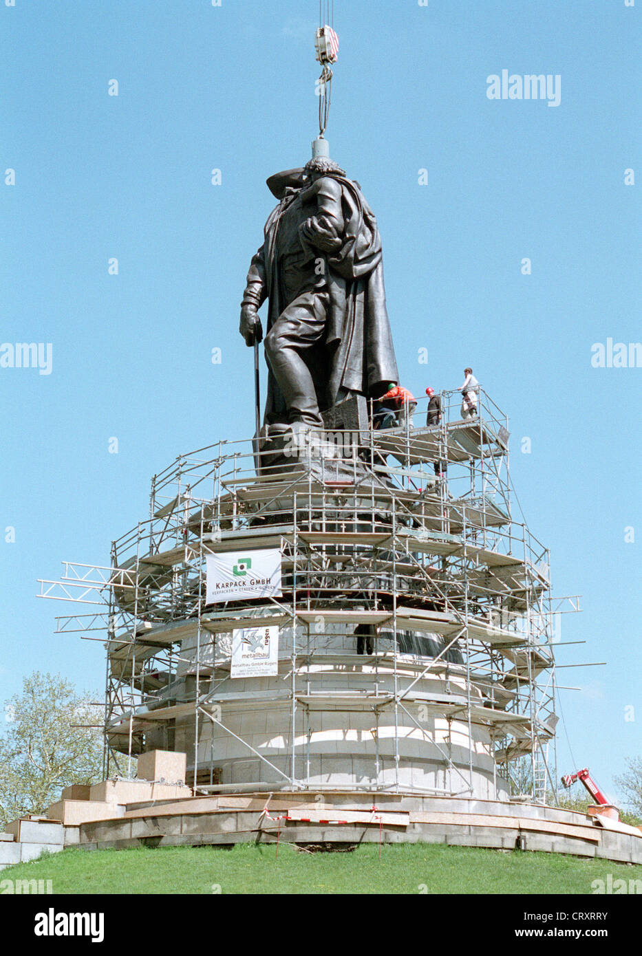 Restored statue of the Soviet memorial Stock Photo - Alamy