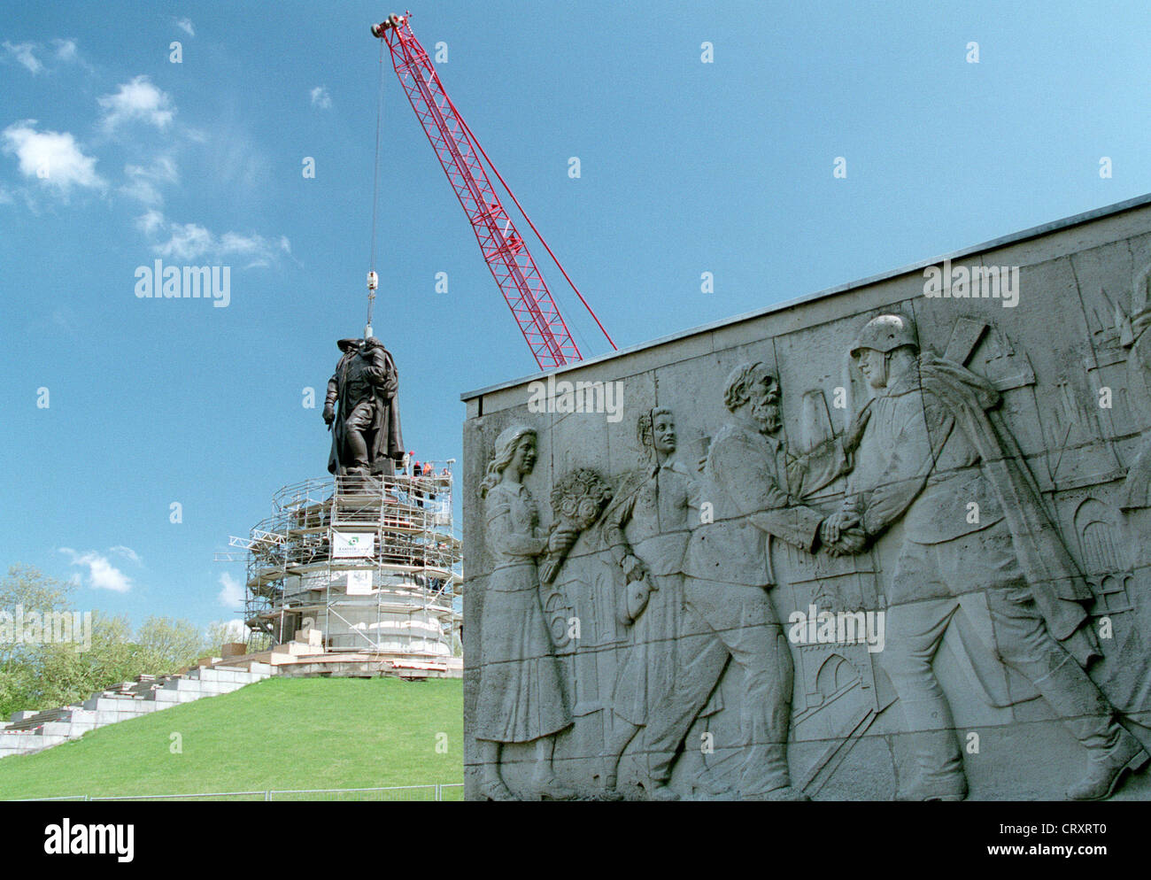 Restored statue of the Soviet memorial Stock Photo - Alamy