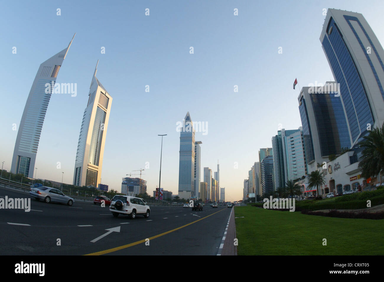 The new skyline of Dubai on Sheikh Zayed Road, Dubai Stock Photo - Alamy