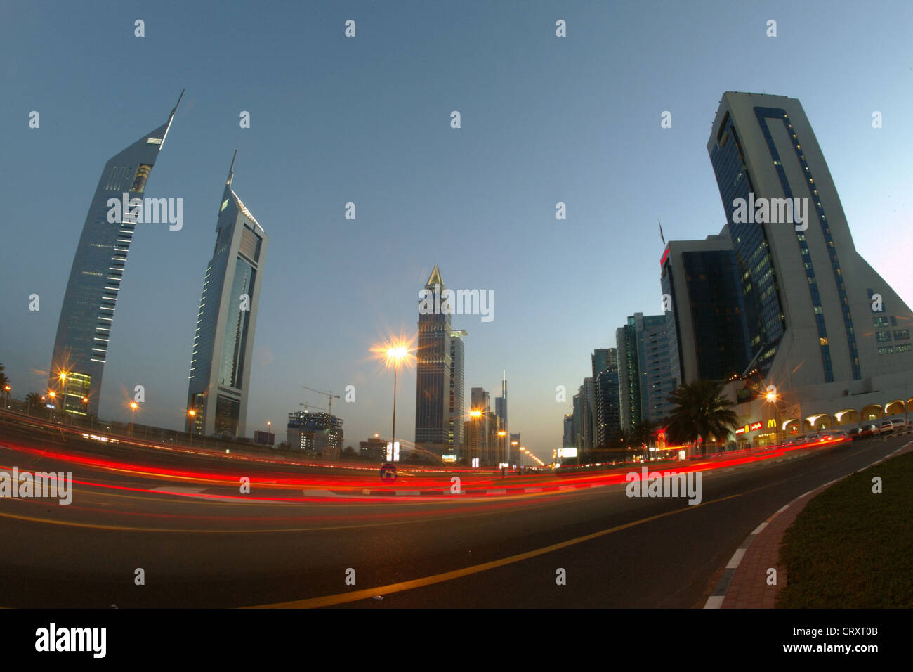 The new skyline of Dubai on Sheikh Zayed Road, Dubai Stock Photo - Alamy