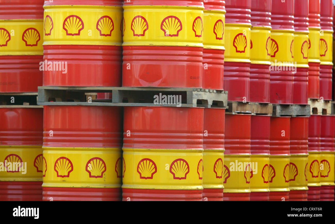 Oelfaesser with Schell Logo Stock Photo - Alamy