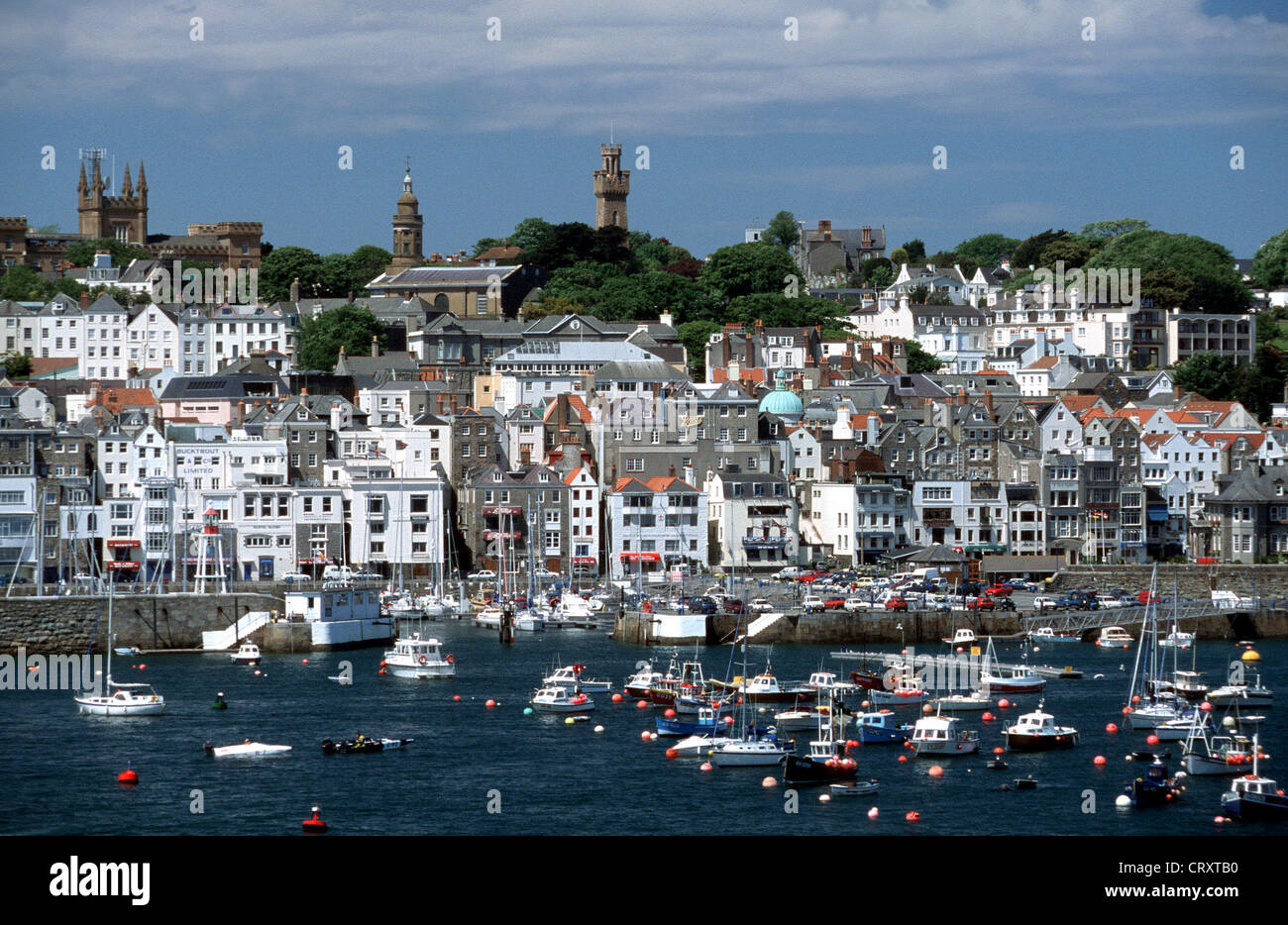 Channel Islands, Guernsey, the harbor of St. Peter Port Stock Photo - Alamy