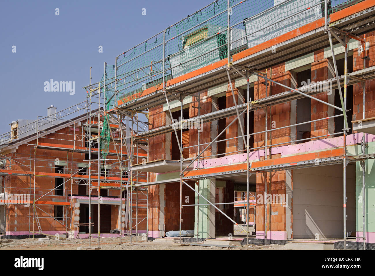 Germany, Bavaria, Munich, Construction of house building Stock Photo ...