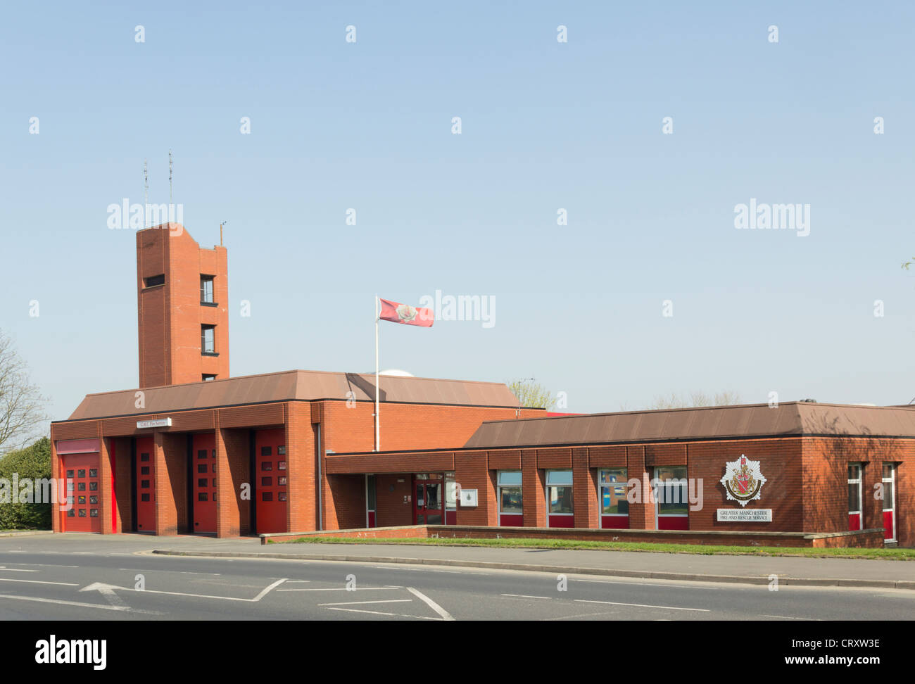 The Fire Station building on Albert Road, Farnworth Stock Photo - Alamy