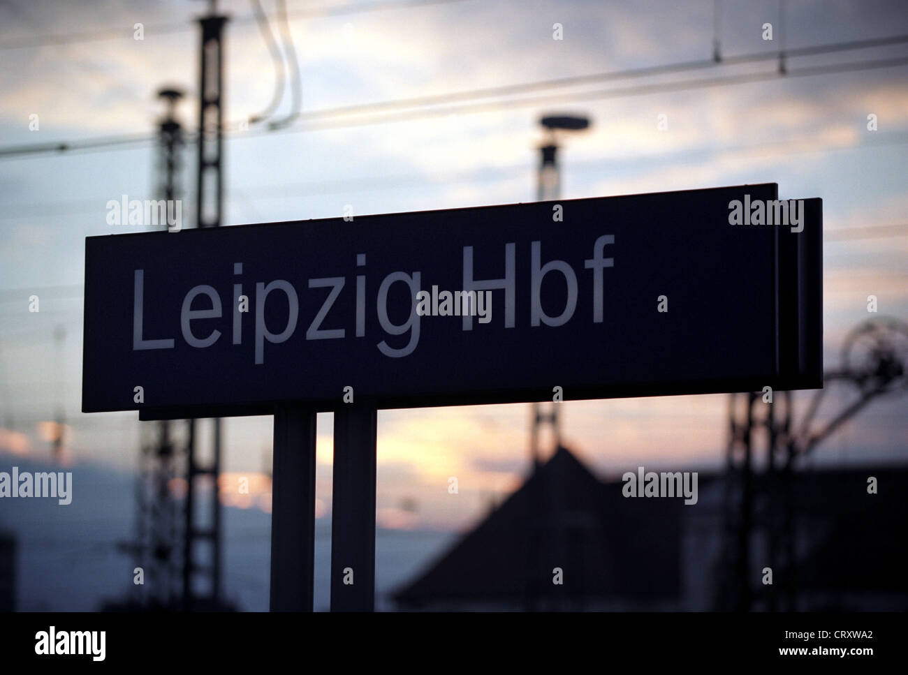 Sign Leipzig Hauptbahnhof Stock Photo - Alamy