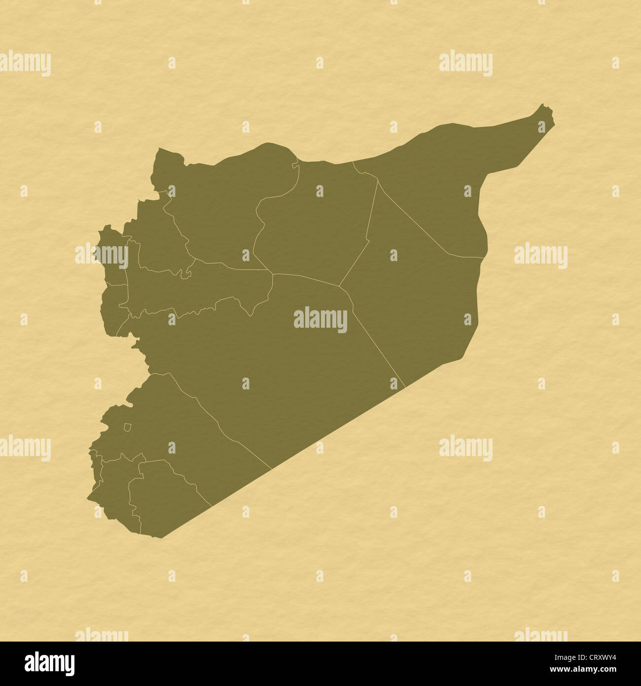 Political map of Syria with the several governorates Stock Photo - Alamy