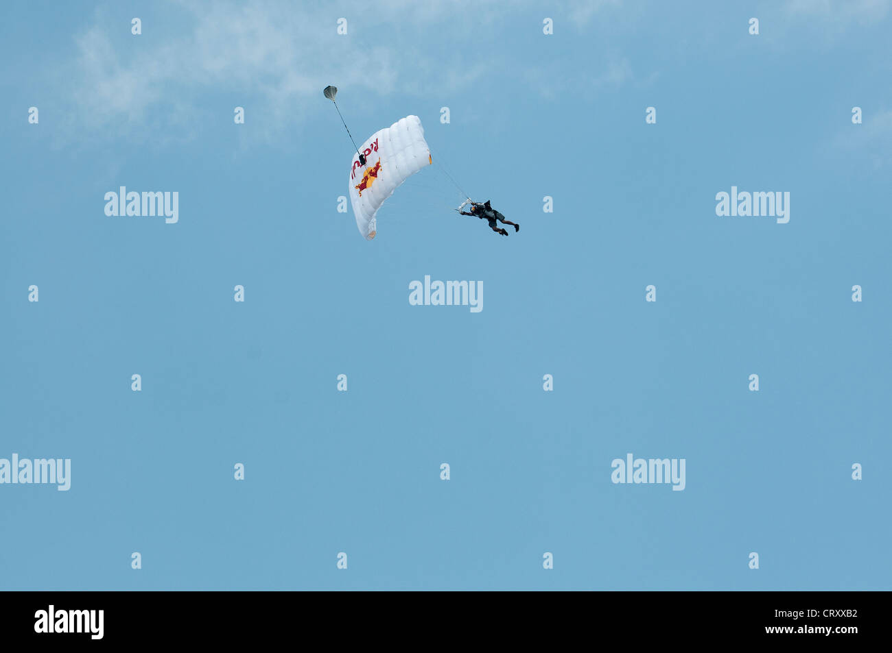 Red Bull skydiver Americas cup 2012 Newport Stock Photo - Alamy