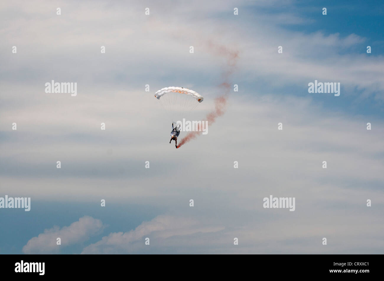 Red Bull skydiver Americas cup 2012 Newport Stock Photo - Alamy