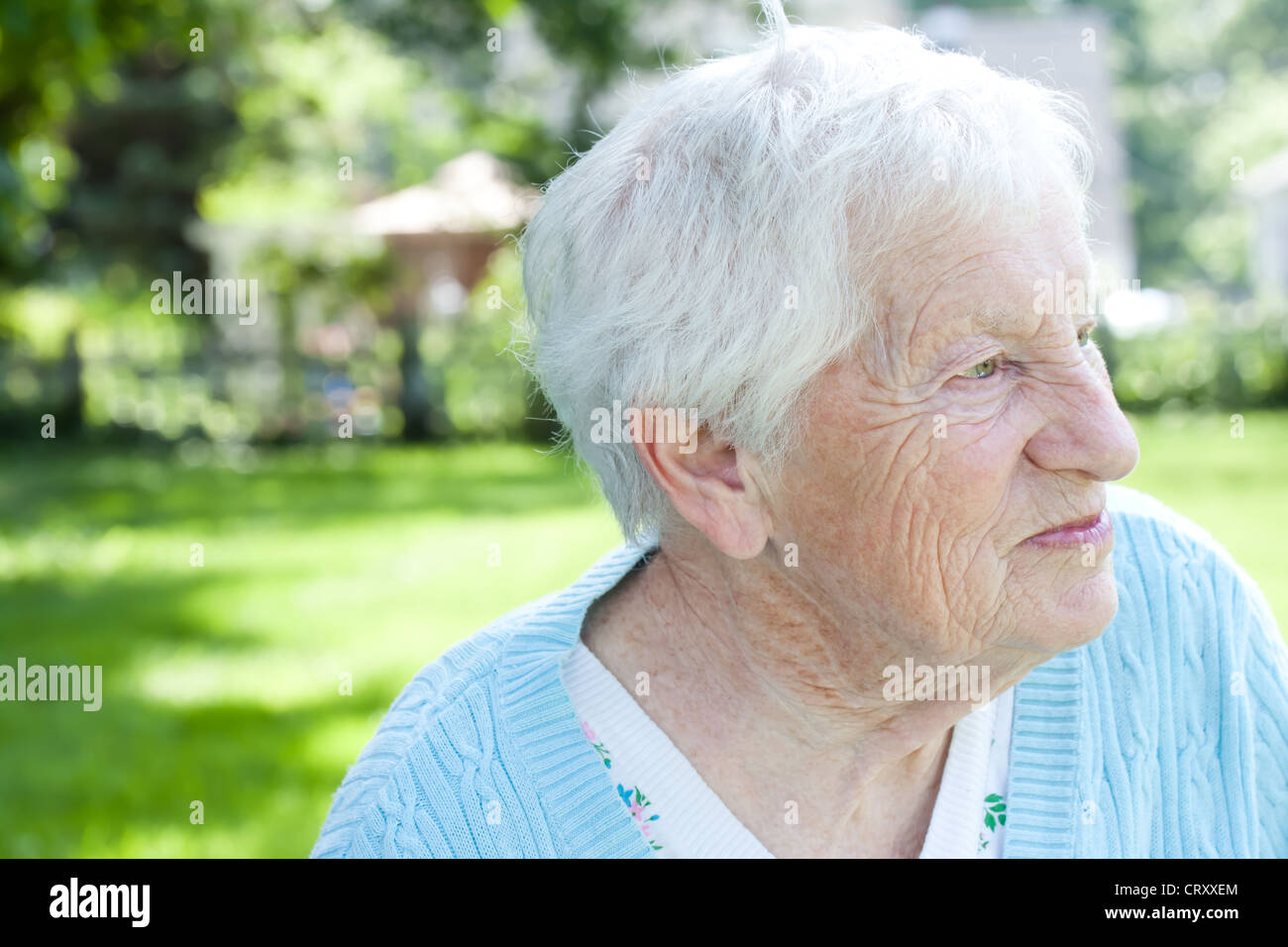 Senior Woman Outside Stock Photo - Alamy