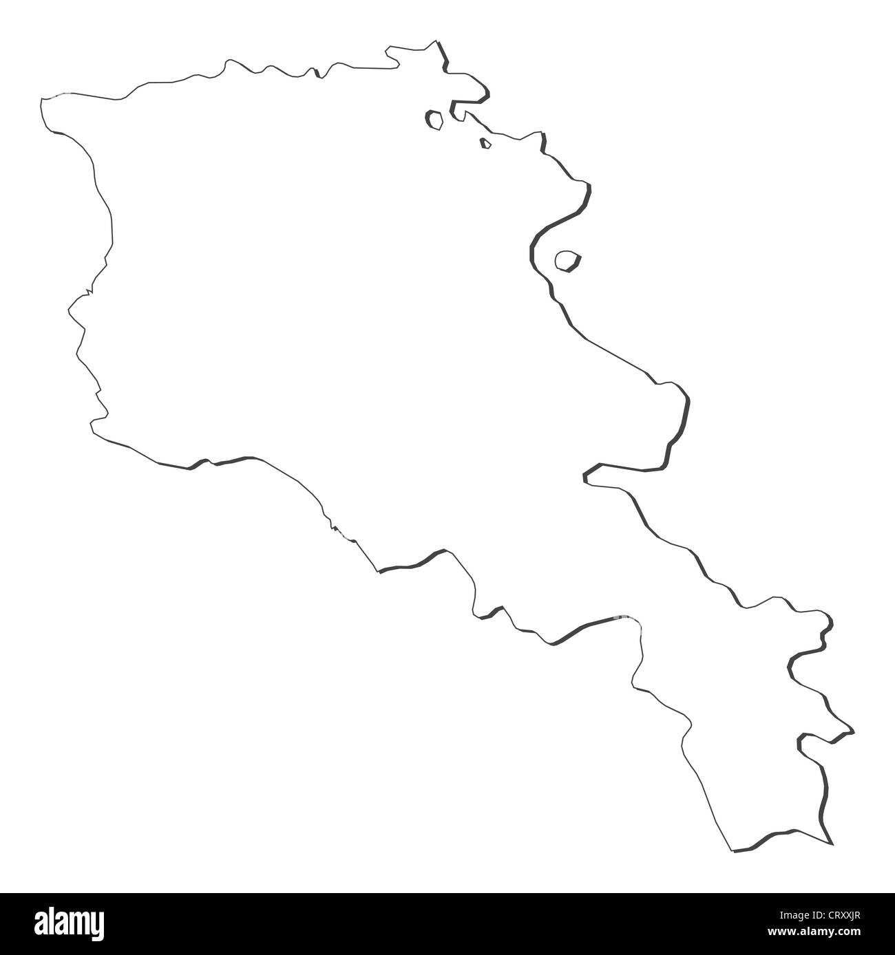 Political map of Armenia with the several provinces Stock Photo - Alamy