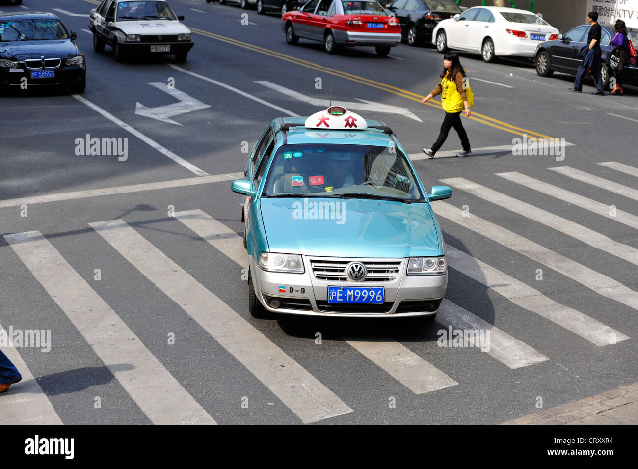 Taxi in Shanghai Stock Photo - Alamy