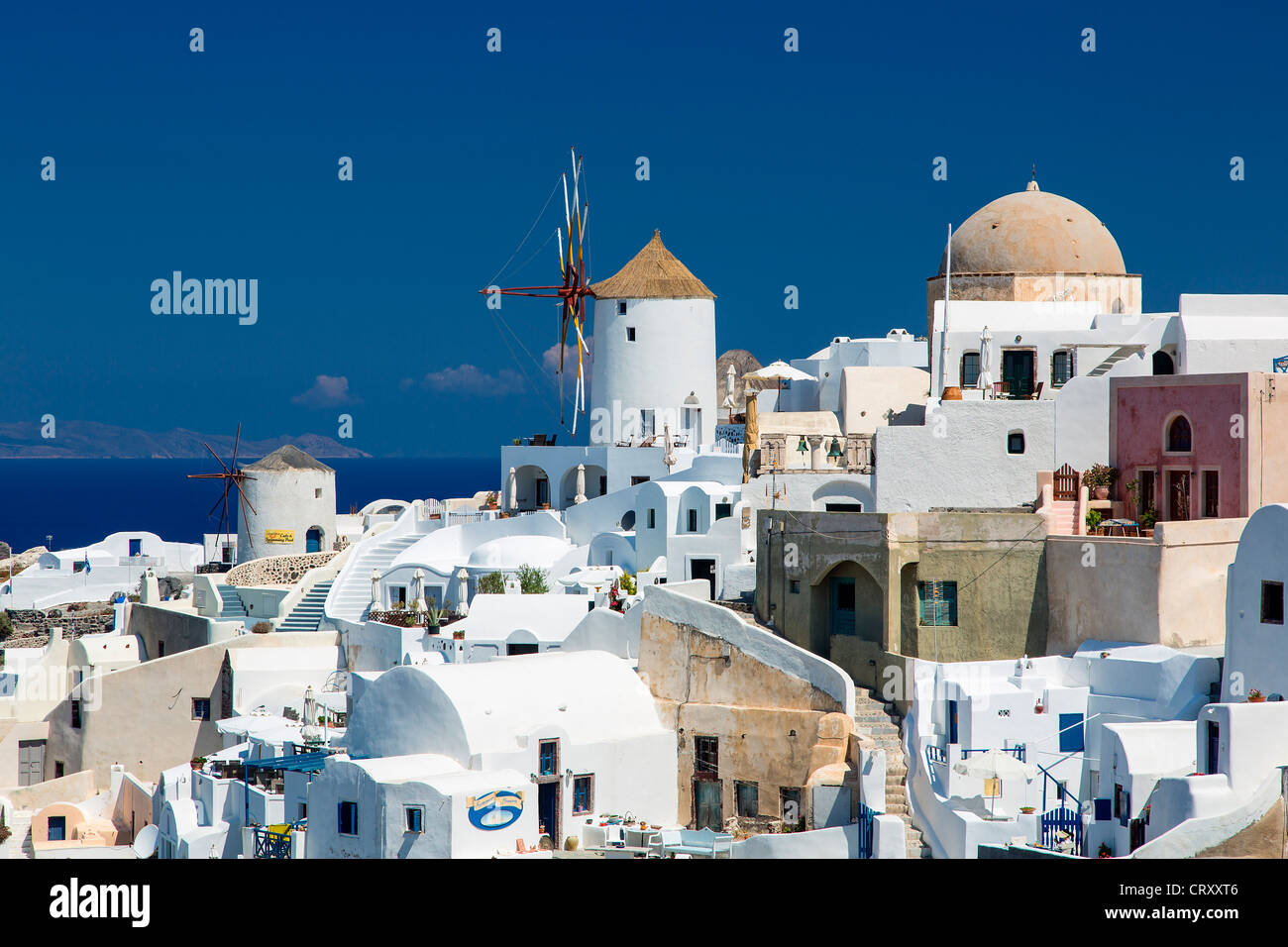 Santorini windmill hi-res stock photography and images - Alamy