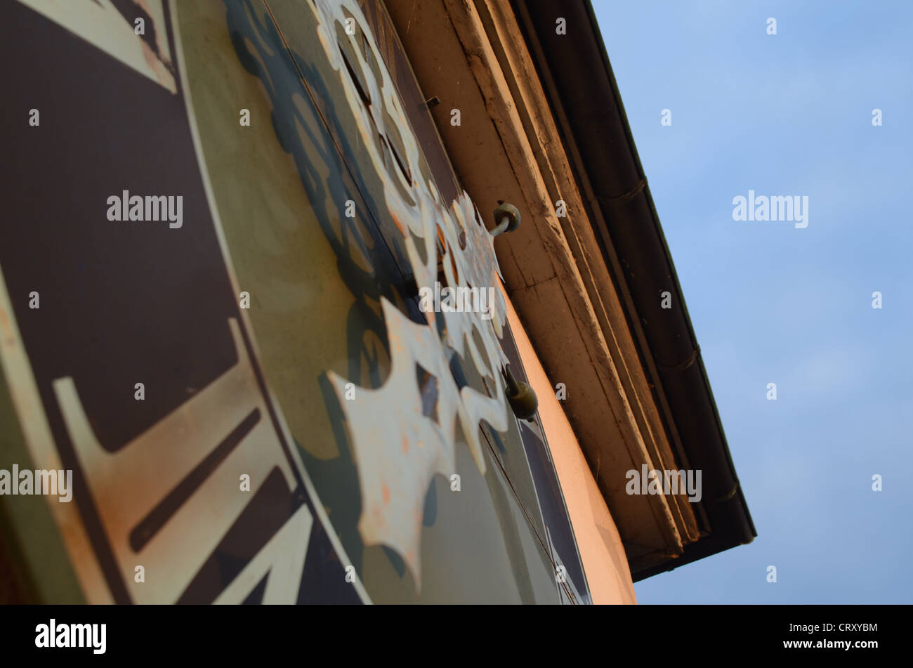 An image of a clock of an Baroque church Tower in Germany Stock Photo ...