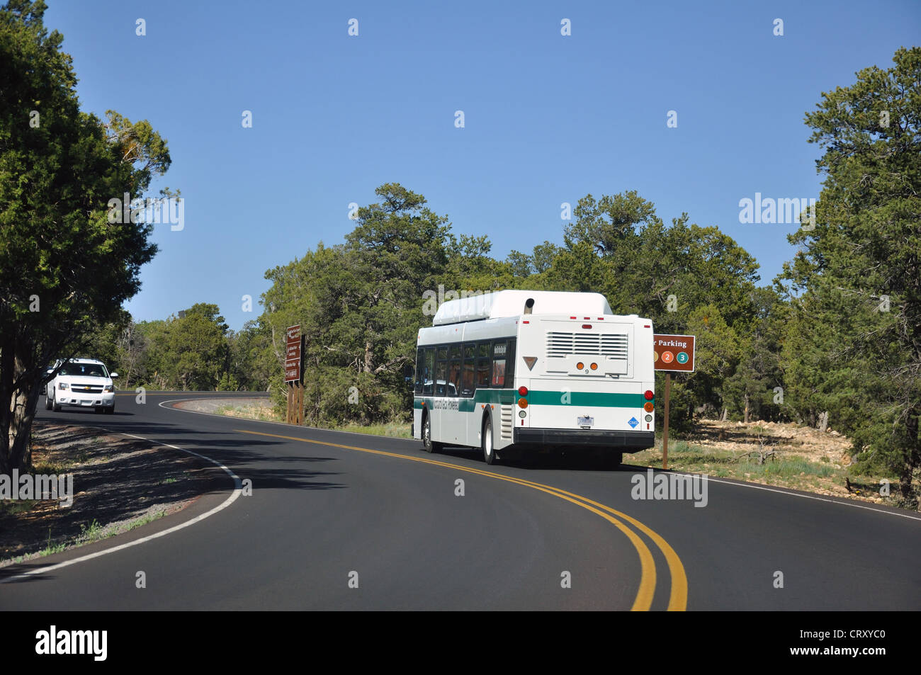 Bus stop at Grand Canyon, Arizona, USA Stock Photo - Alamy