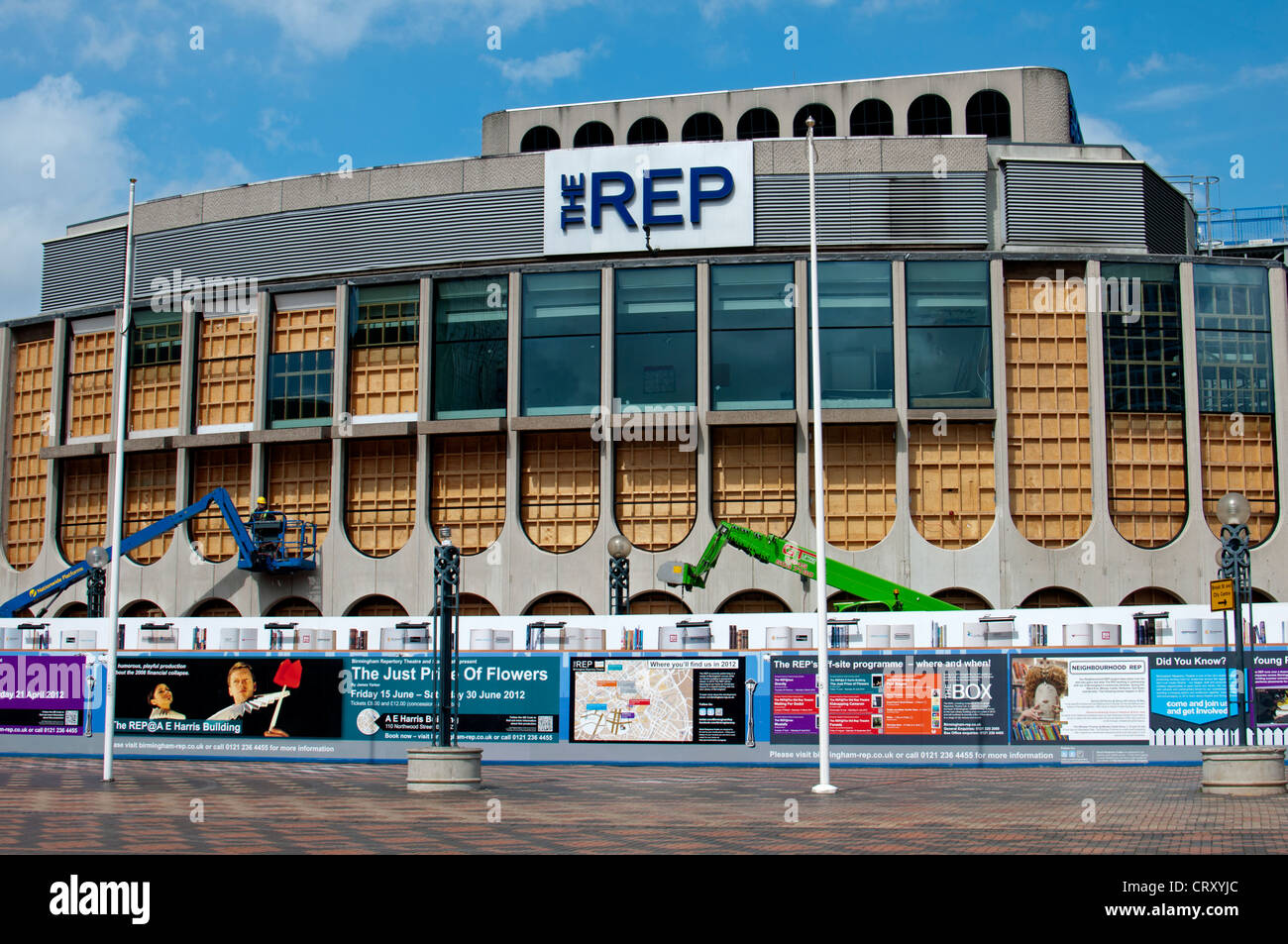 The REP theatre during refurbishment, Birmingham, UK Stock Photo - Alamy