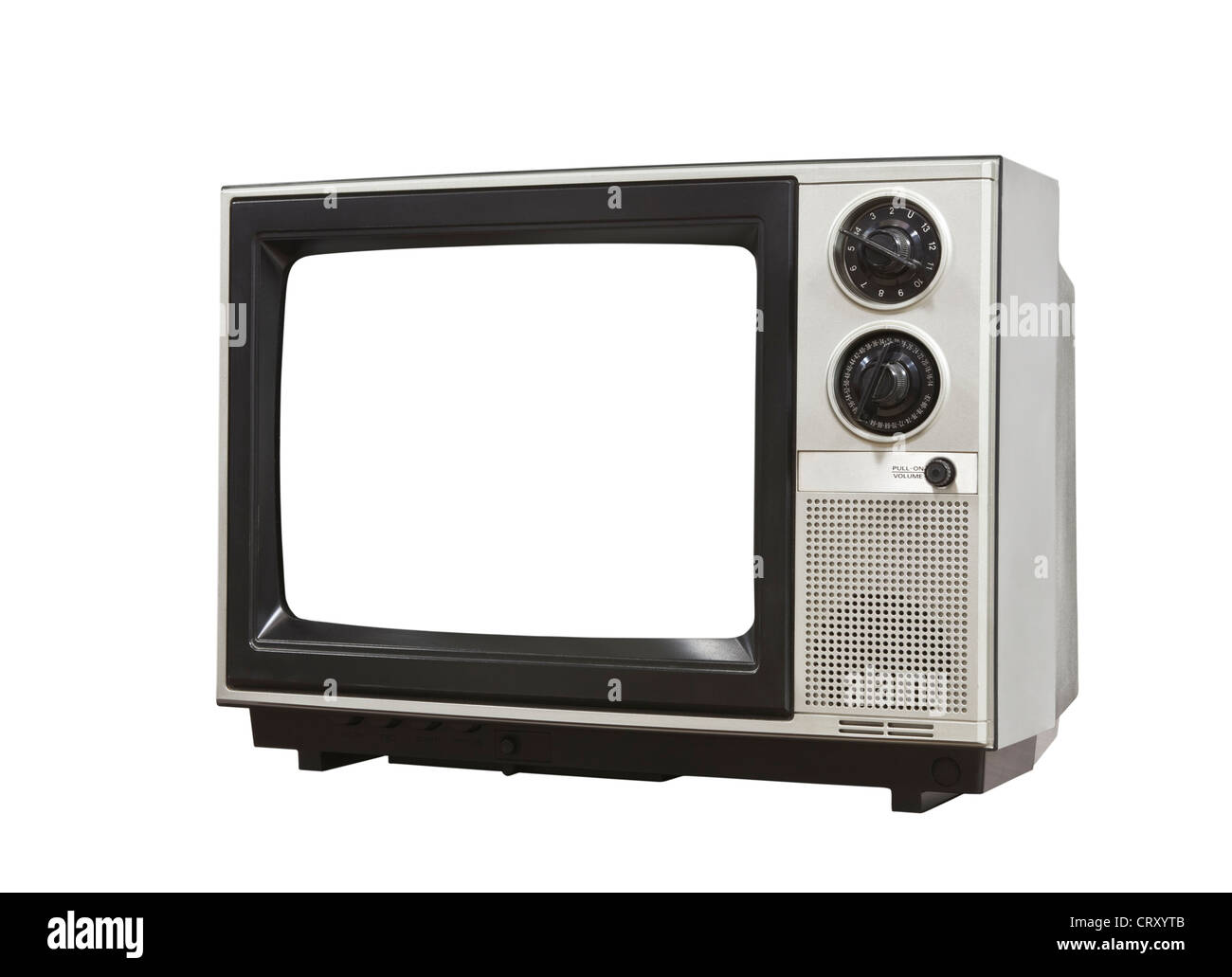 Small retro television isolated with clipping path Stock Photo - Alamy