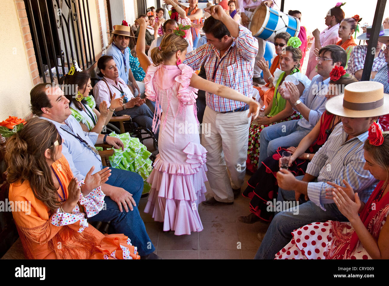 Traditional Flamenco Dancing, El Rocio Festival, Huelva Province ...