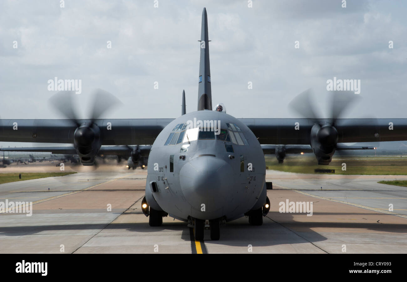 Members of the 317th Airlift Group prepare for take-off during Launch ...