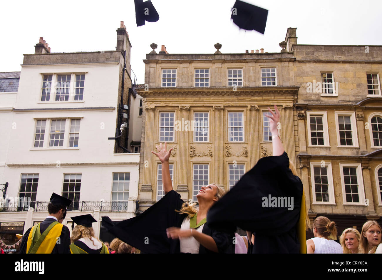 4th July 2012 Bath Abbey Bath England UK. Students celebrate their ...