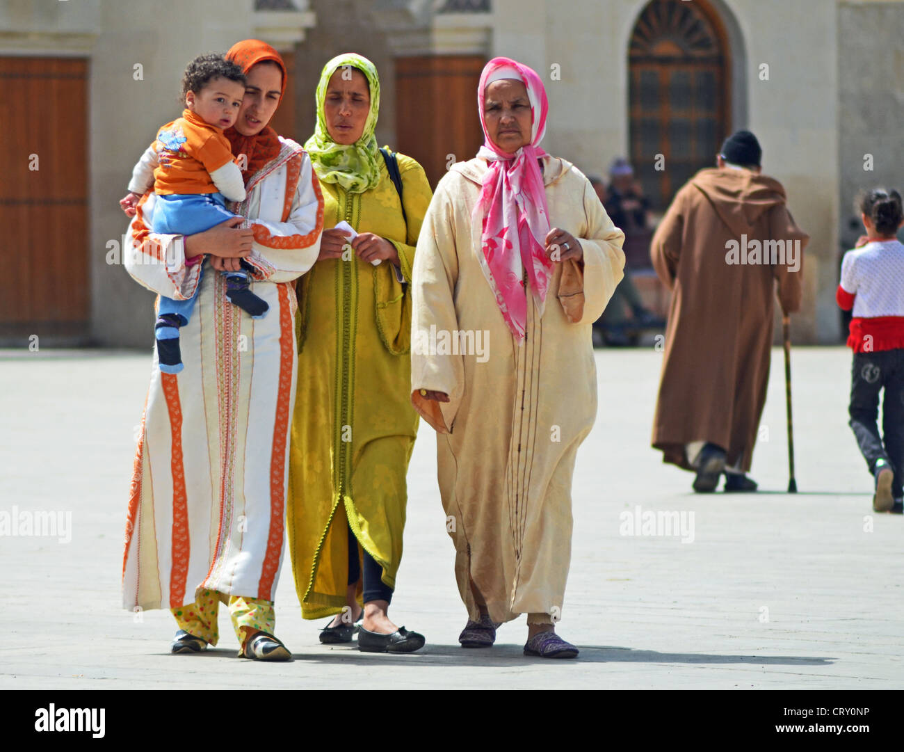 Women walk in Fes, Morocco Stock Photo - Alamy