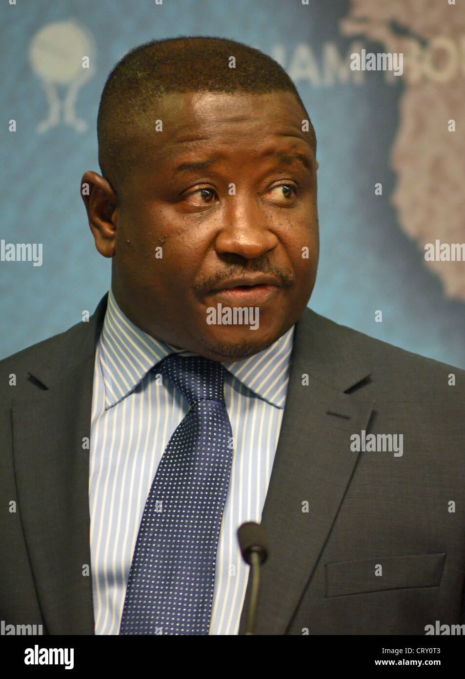 Julius Maada Bio, flagbearer of the SLPP party for Sierra Leone's 2012 ...