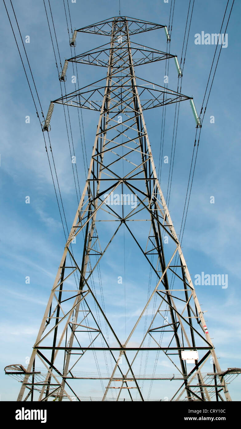 Electric pylon seen from hi-res stock photography and images - Alamy