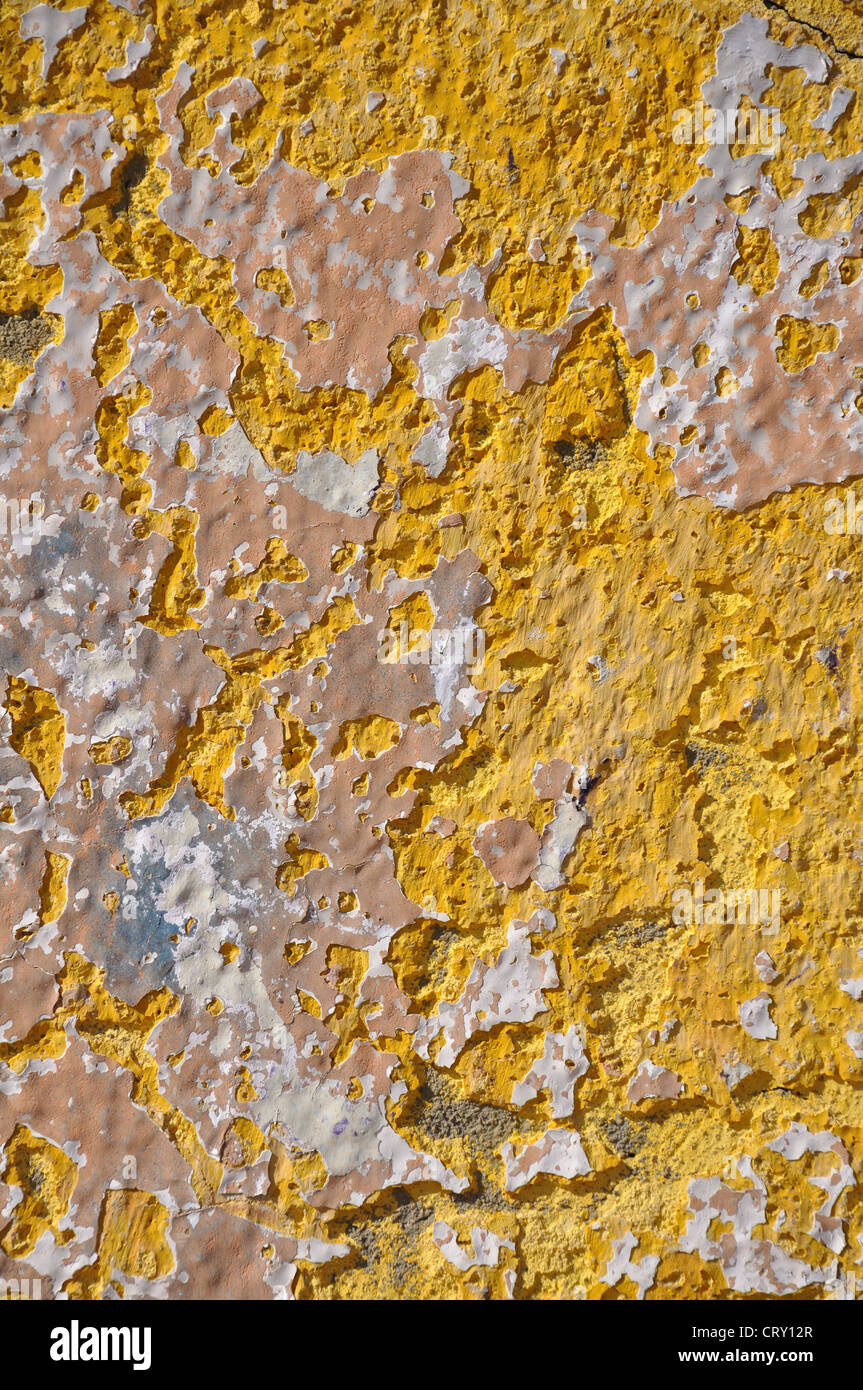 Paint chipping off wall Stock Photo - Alamy