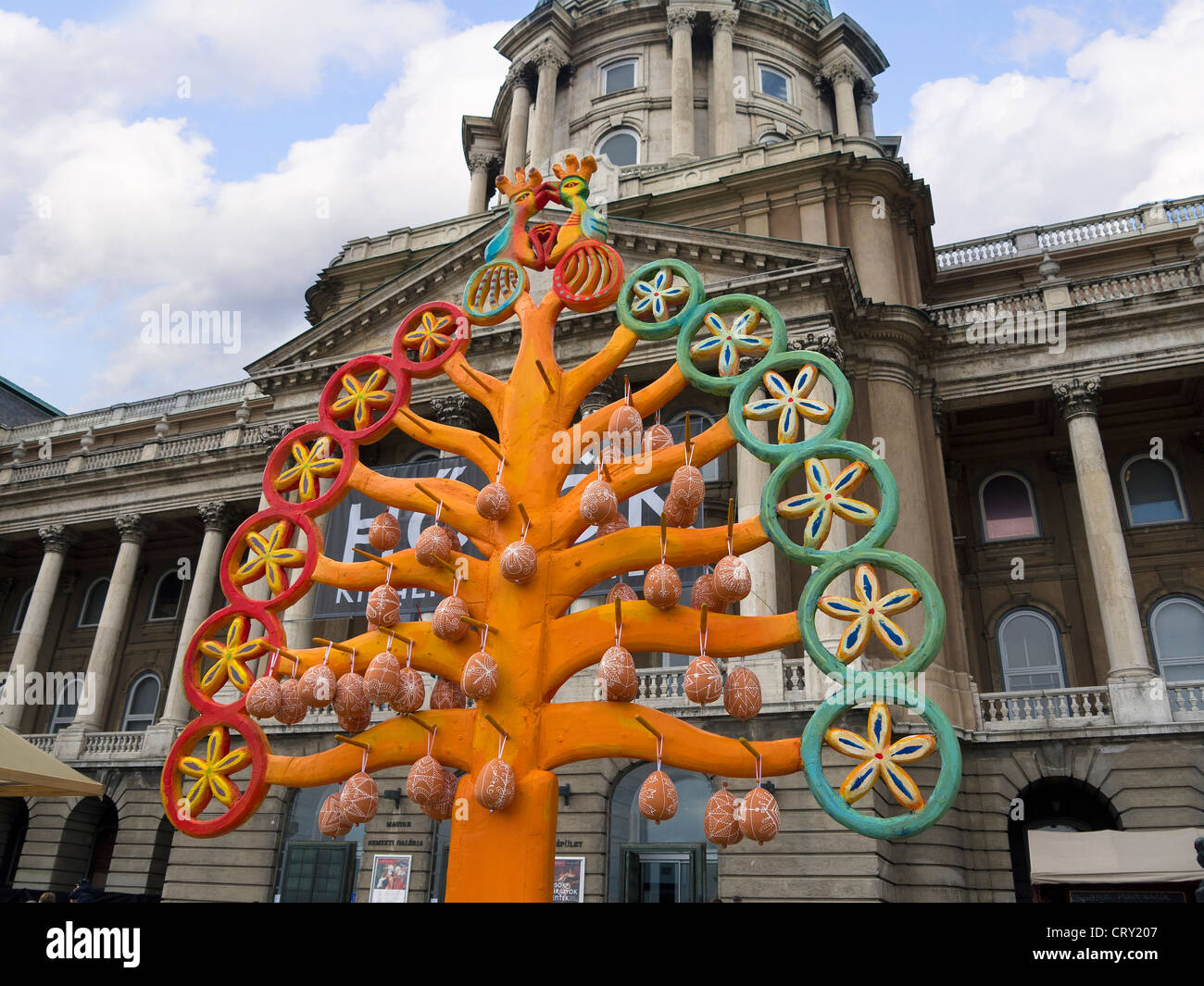 Easter Egg Tree on the Easter Market in the Royal Palace in Budapest ...