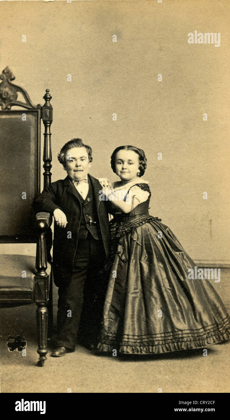 Tom Thumb & Lavinia Warren, ca 1863, by Charles D Fredericks Stock ...