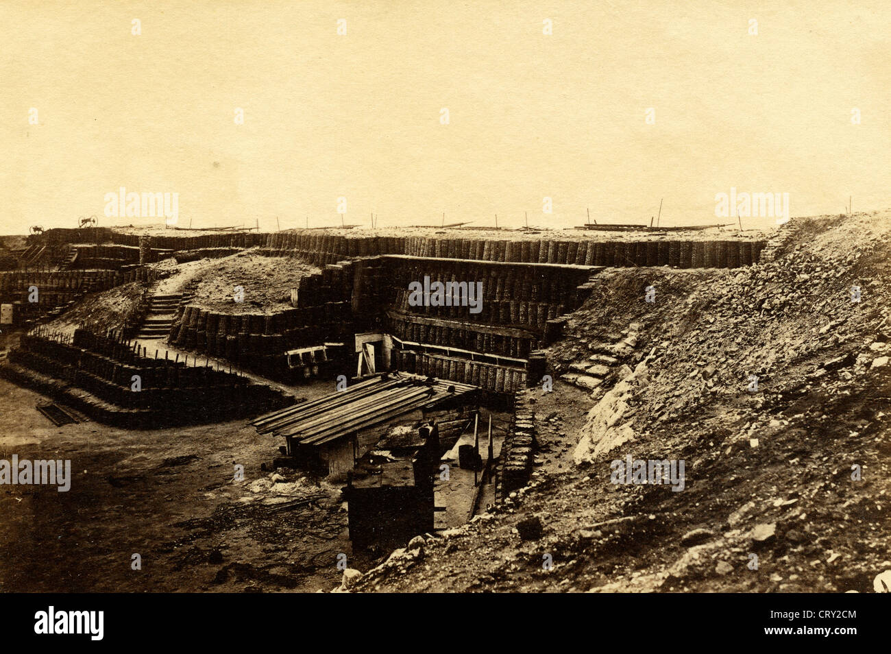 Fort Sumter showing the effects of the bombardment by the Army & Navy ...