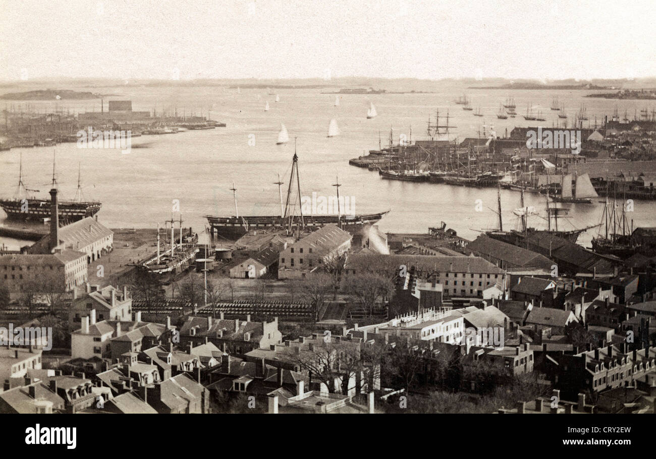 Boston docks 19th century hi-res stock photography and images - Alamy
