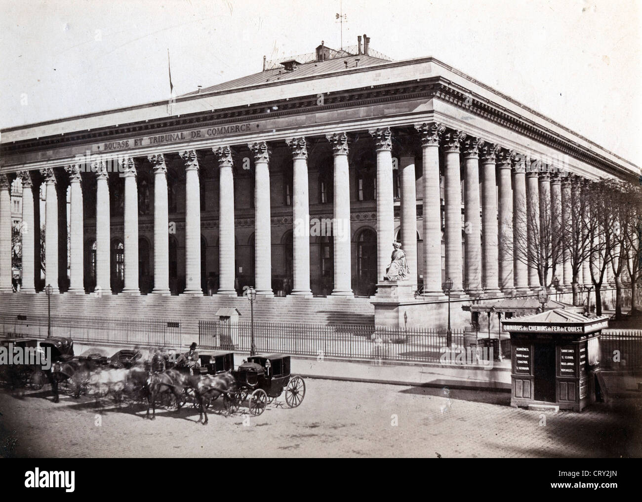 Paris Bourse, ca 1860, by Edouard Baldus Stock Photo - Alamy