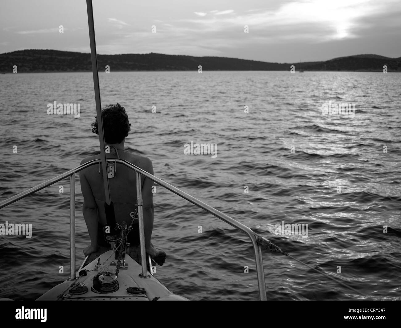 Sailing boat Black and White Stock Photos & Images - Alamy