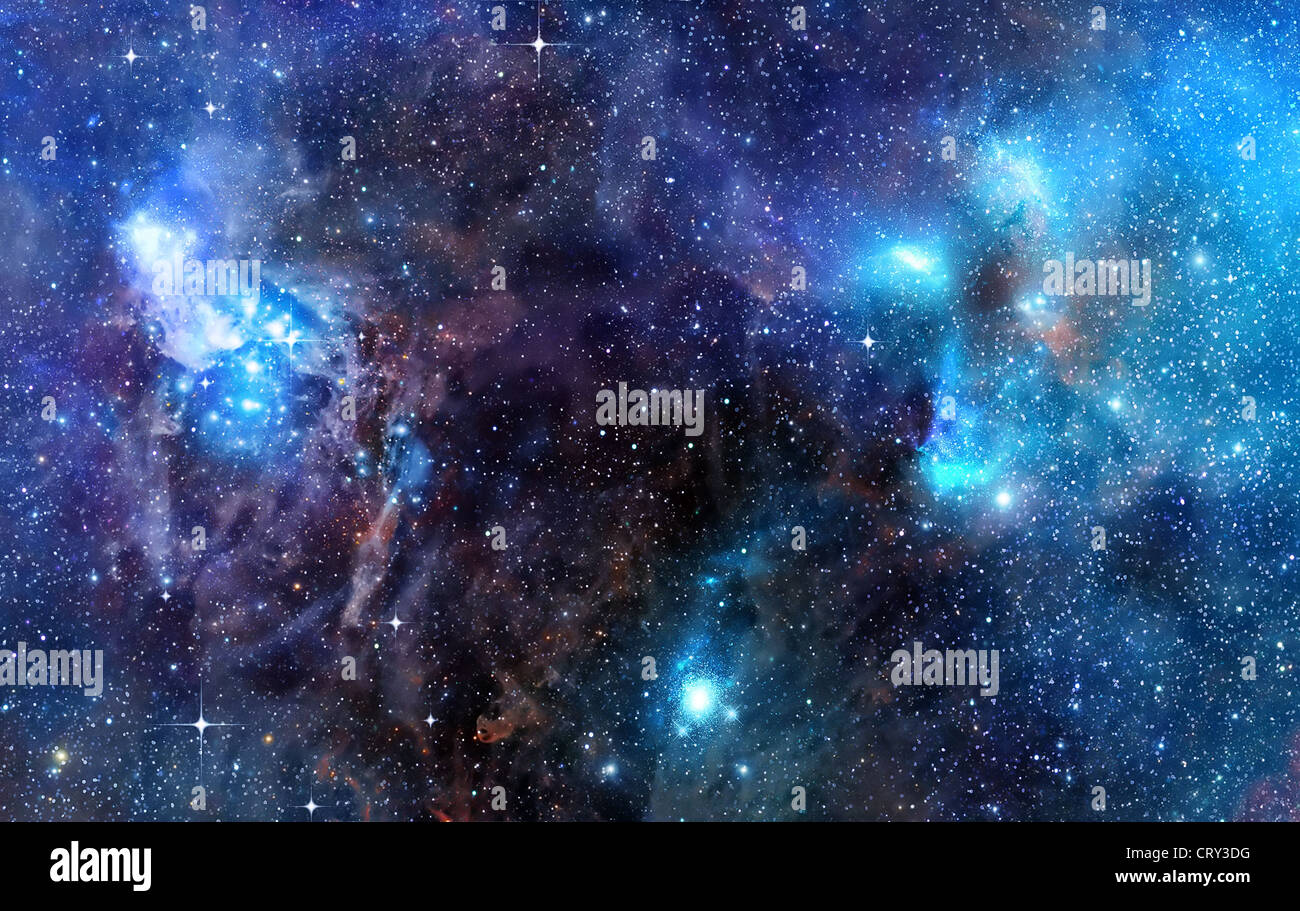 starry background of stars and nebulas in deep outer space Stock Photo ...