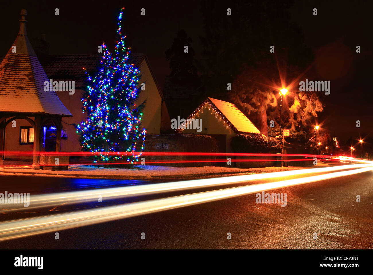 light trails at christmas Stock Photo - Alamy