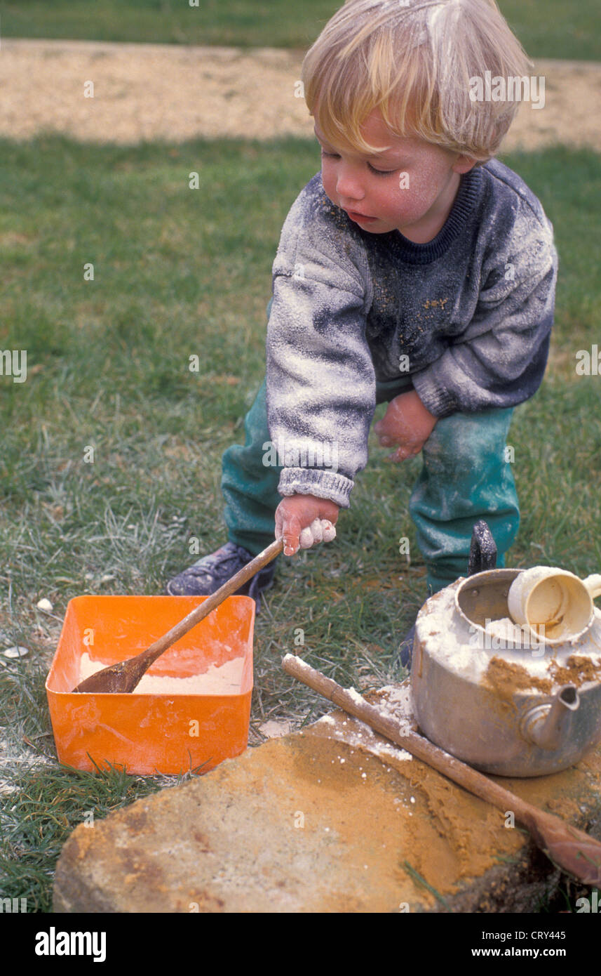 child engaged in messy play Stock Photo - Alamy