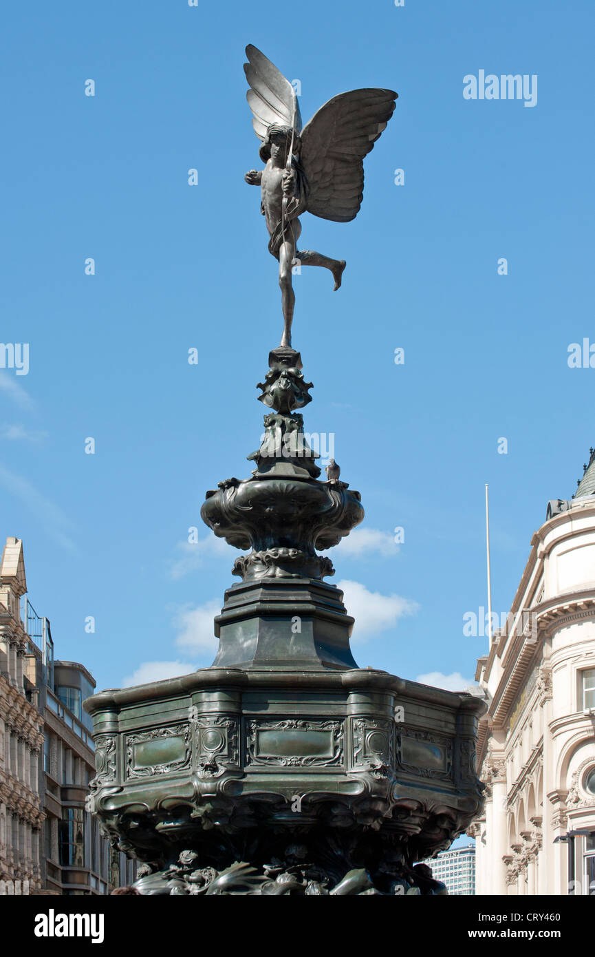 LONDON, UK - JUNE 30, 2012: Statue of Eros in Piccadilly Circus Stock ...