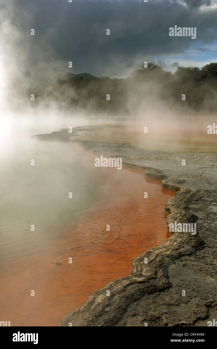 Champagne Pool, Wai-O-Tapu Thermal Wonderland, New Zealand Stock Photo ...