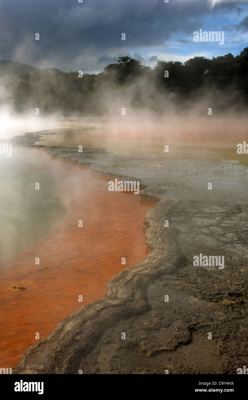 Champagne Pool, Wai-O-Tapu Thermal Wonderland, New Zealand Stock Photo ...