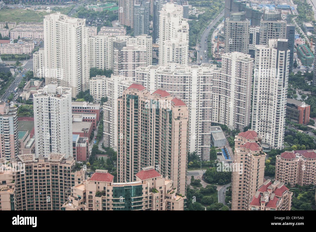 Aerial mega city china hi-res stock photography and images - Alamy