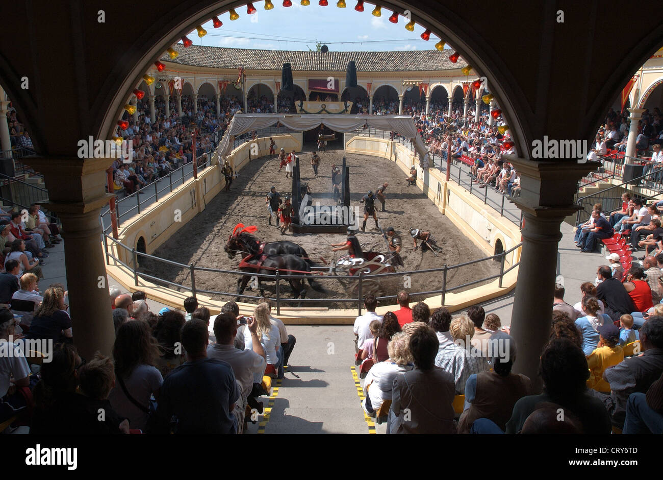 Gladiatorenkaempfe in Euro Rust Stock Photo - Alamy