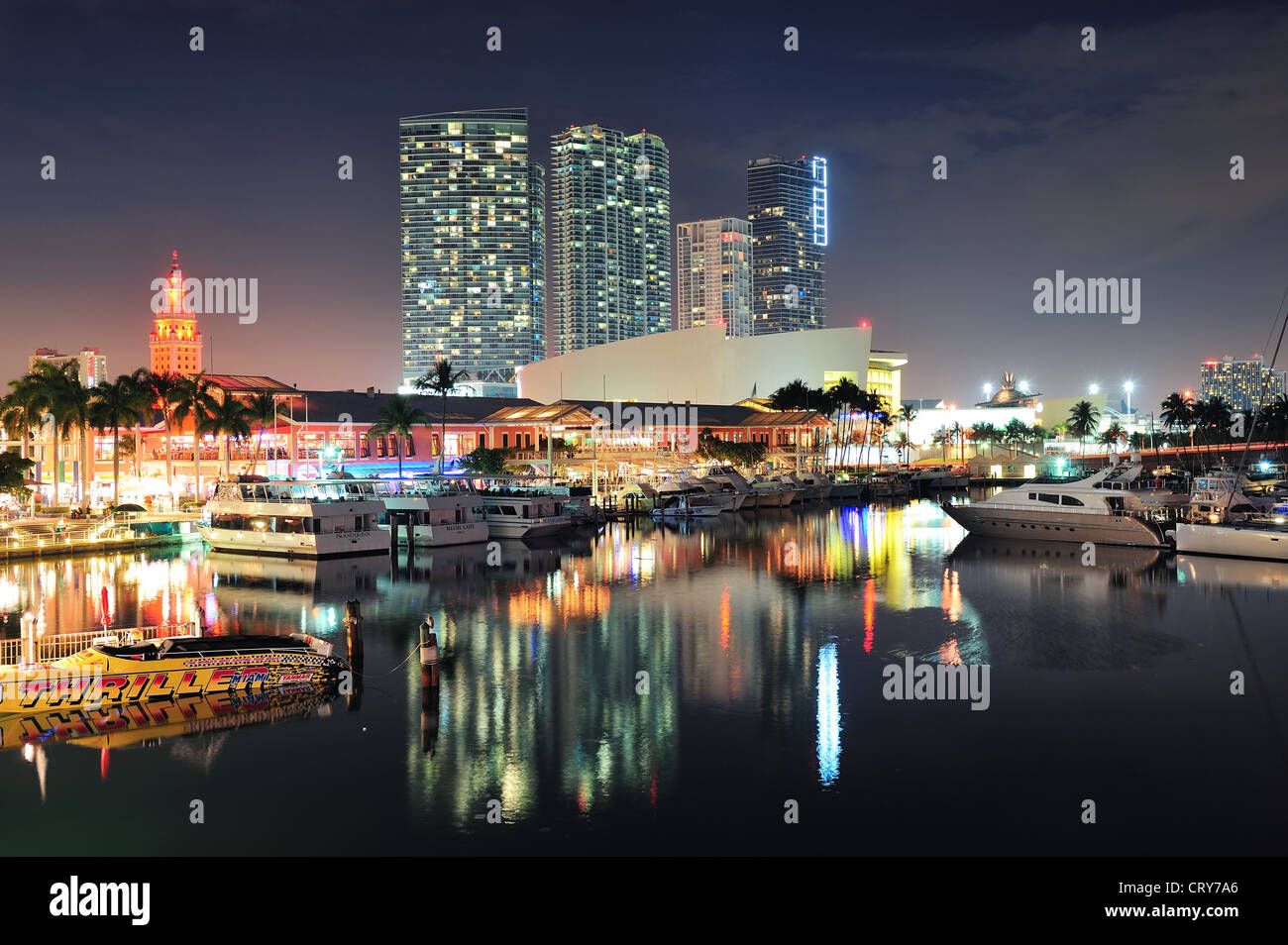 Bayside Marketplace at night Stock Photo - Alamy