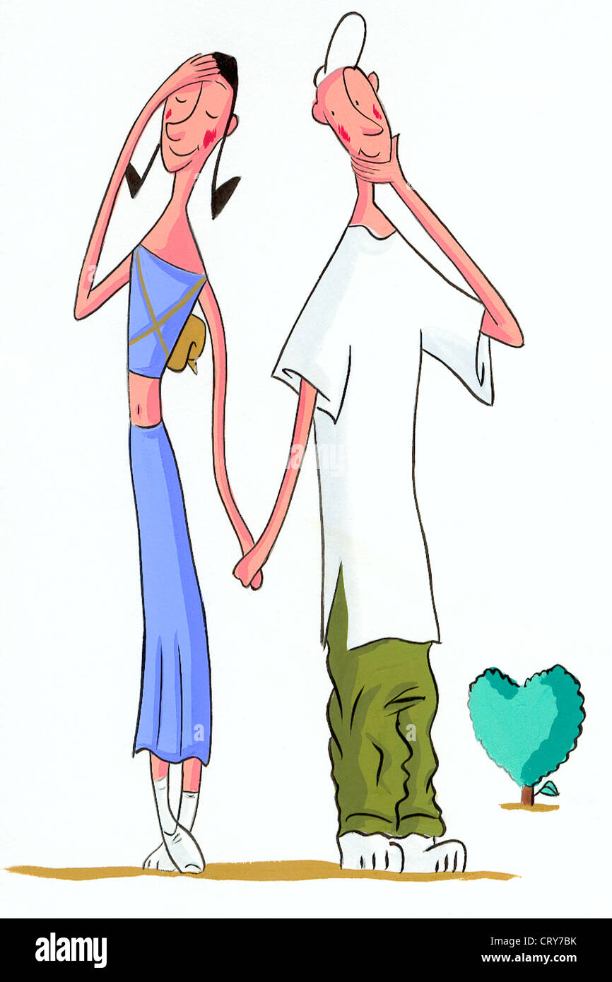 Flirting illustrations hi-res stock photography and images - Alamy